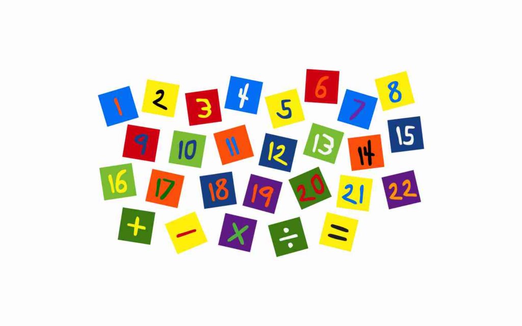 Numbers 1-22 +-: x = - set 27 pieces - Signgrass